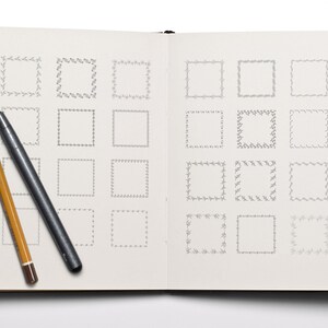 Hand Drawn Floral Frame SVG Botanical Clipart Frame Leaves - Etsy