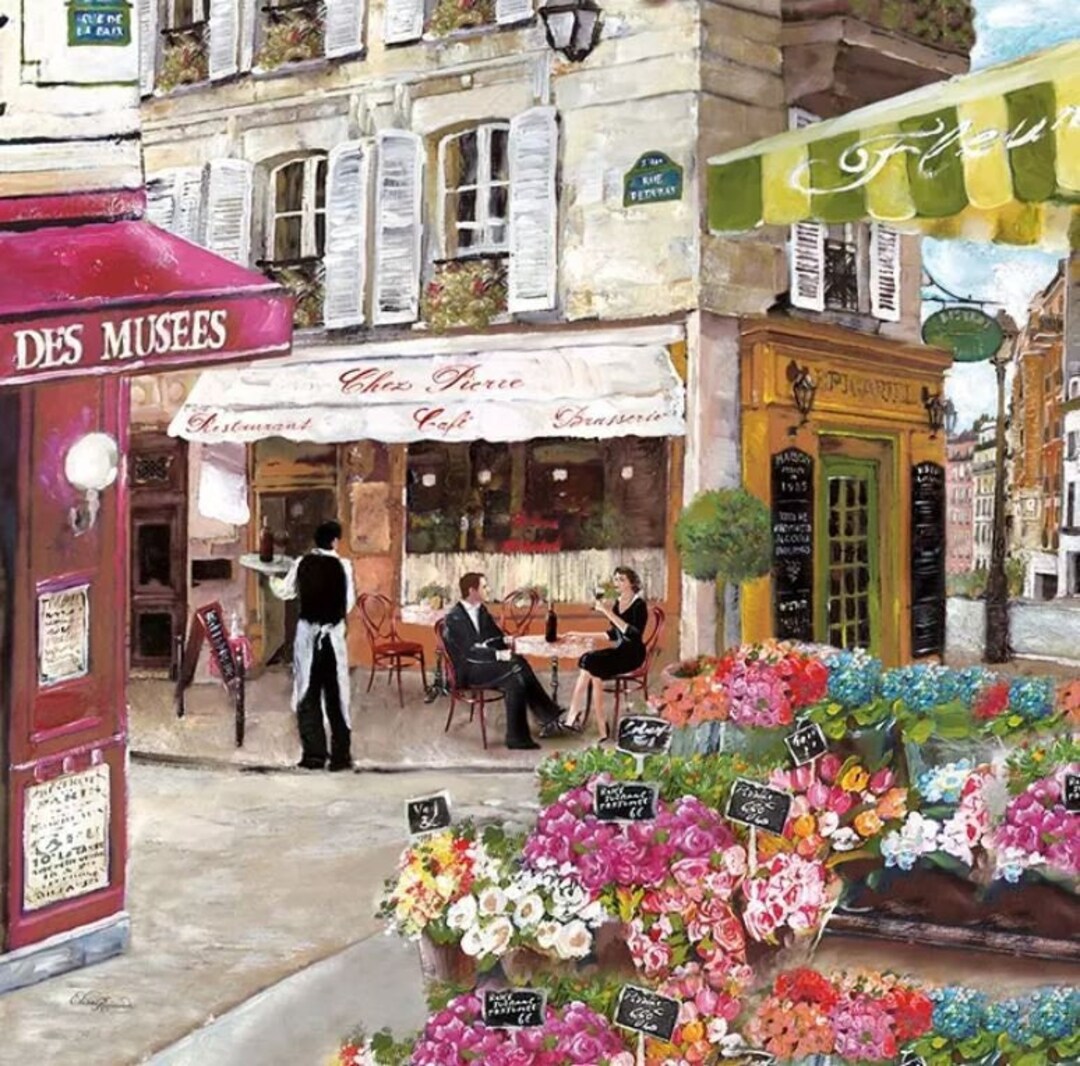 20 X Rues De Paris Decoupage Paper Napkins, Serviette Paper, Rice Paper ...