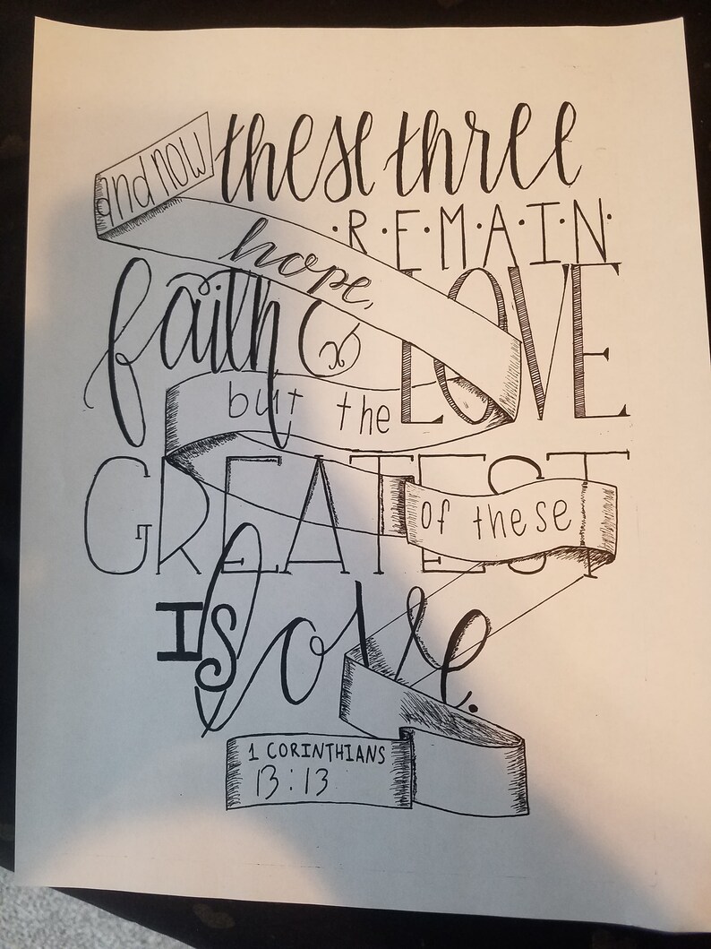 Handlettered Bible Verse Quote - Etsy