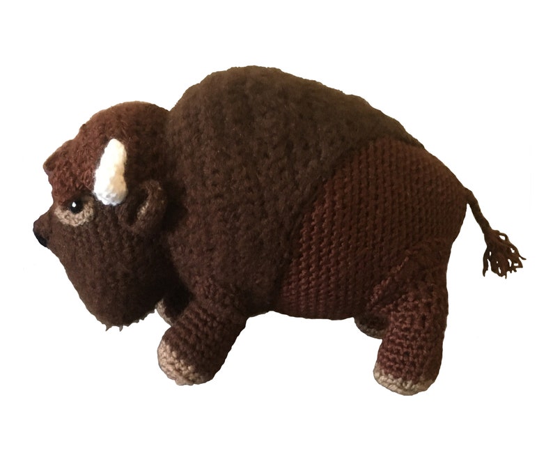 Bison Soft Toy Crochet Pattern & Sticker Design | Etsy