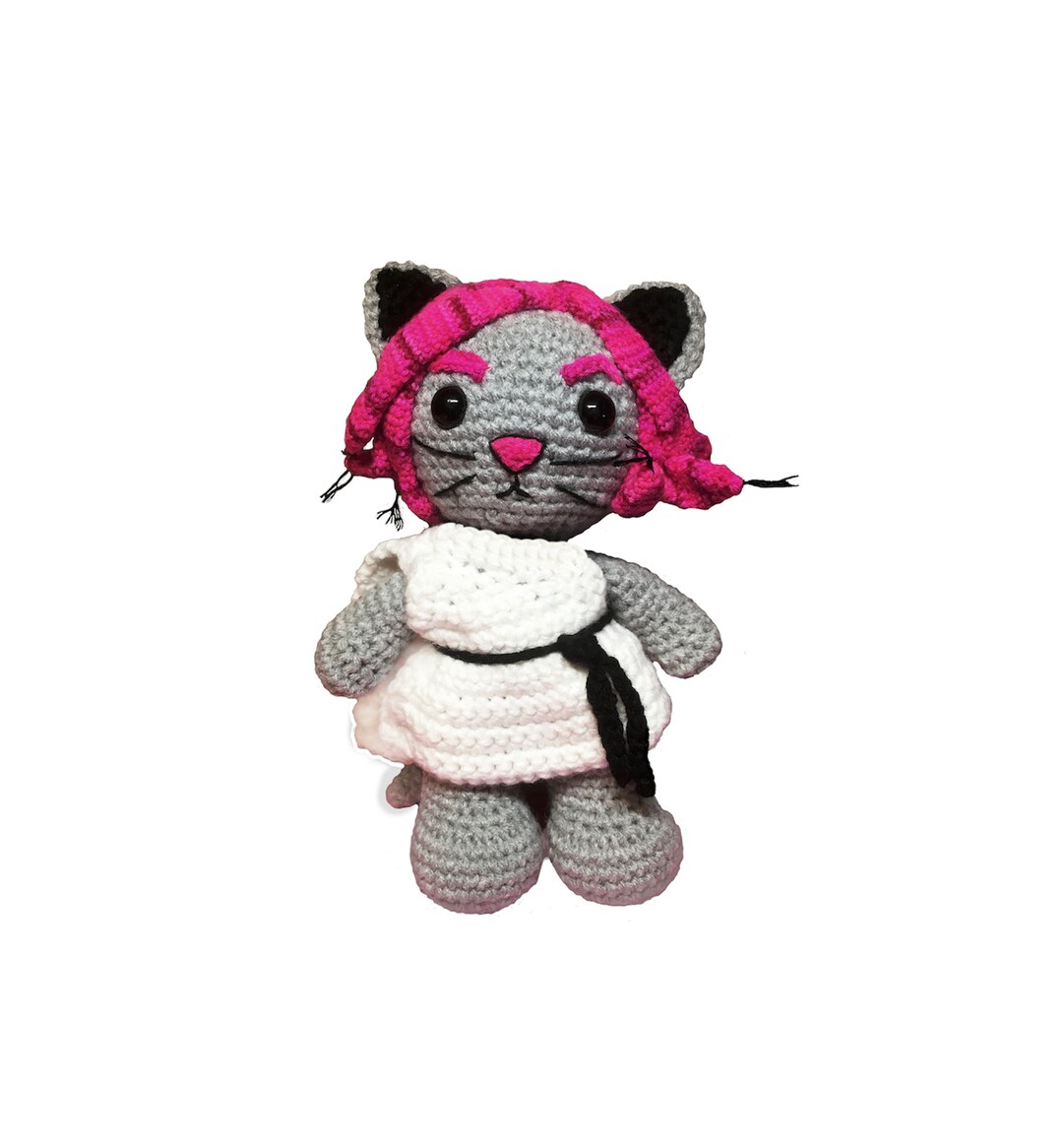 Meow Medusa Softie Crochet Pattern & Sticker Design - Etsy