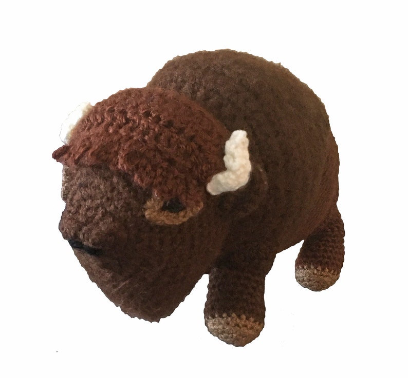 Bison Soft Toy Crochet Pattern & Sticker Design | Etsy