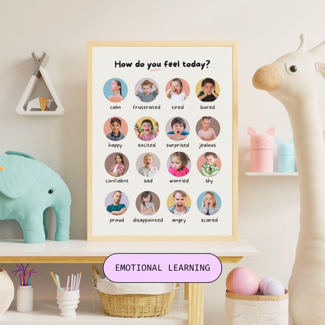 My Feelings DIGITAL DOWNLOAD Montessori, Emotions, Educational Poster ...