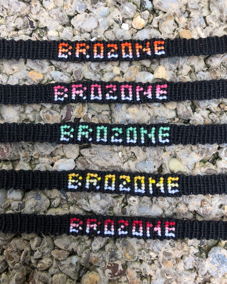 Custom Word Bracelet Multicolored Letters - Etsy