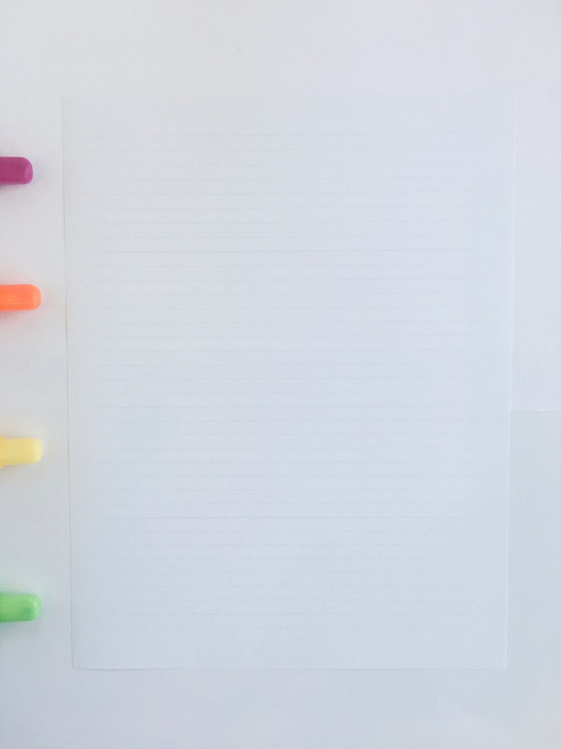 Big Happy Planner Printable Note Paper Letter Size - Lined Notes Page ...