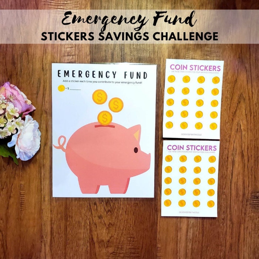Emergency Fund Sticker Savings Challenge, Sticker Savings Challenge ...