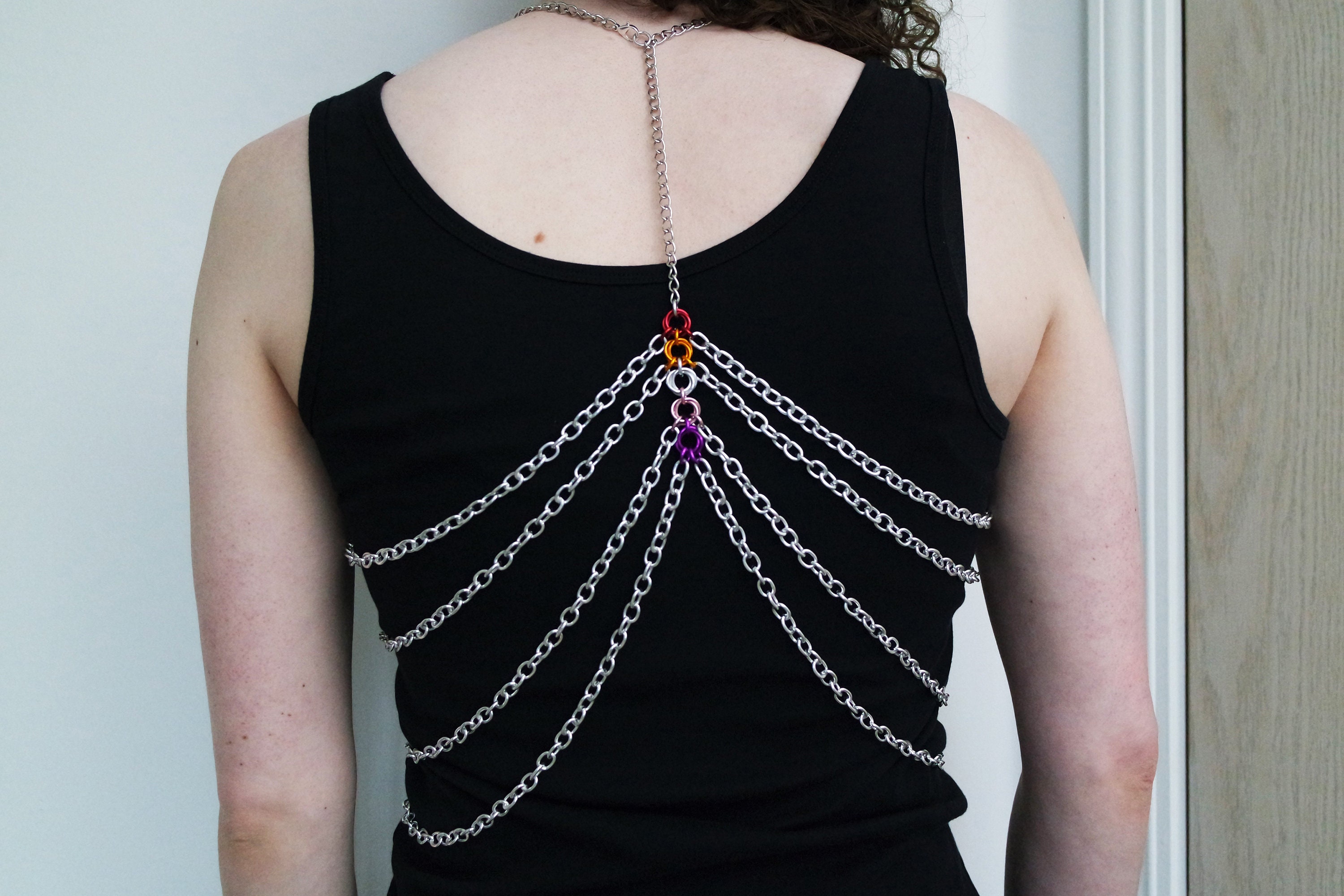 Ribcage Body Chain, CUSTOM Colors - Etsy