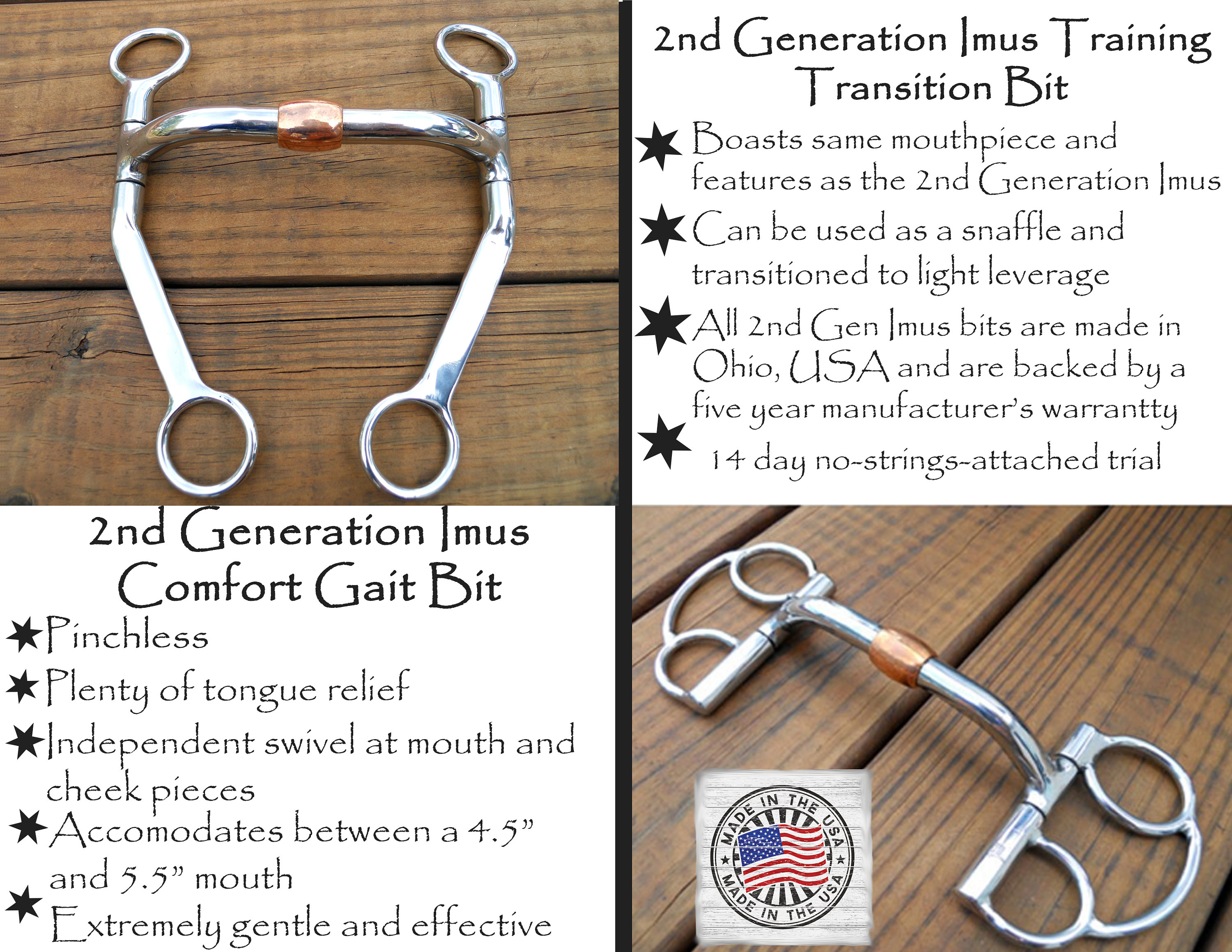 2nd Generation Imus Comfort Bit 14 Day Trial Pinchless Horses Love It ...