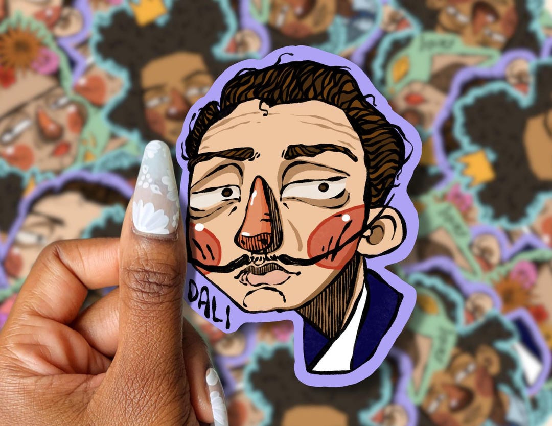 Salvador Dali Vinyl Sticker | Salvador Dali Tribute | Dali Sticker ...