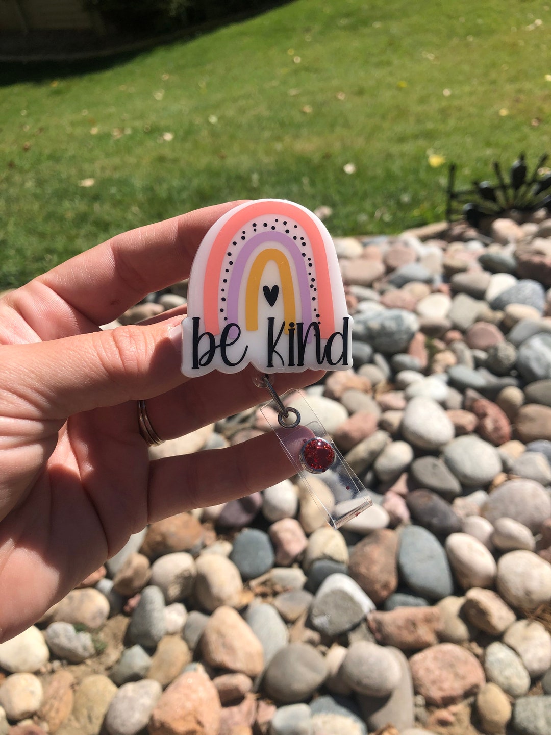 Be Kind Badge Reel Rainbow Boho Badge Reel Cute Badge Reel - Etsy