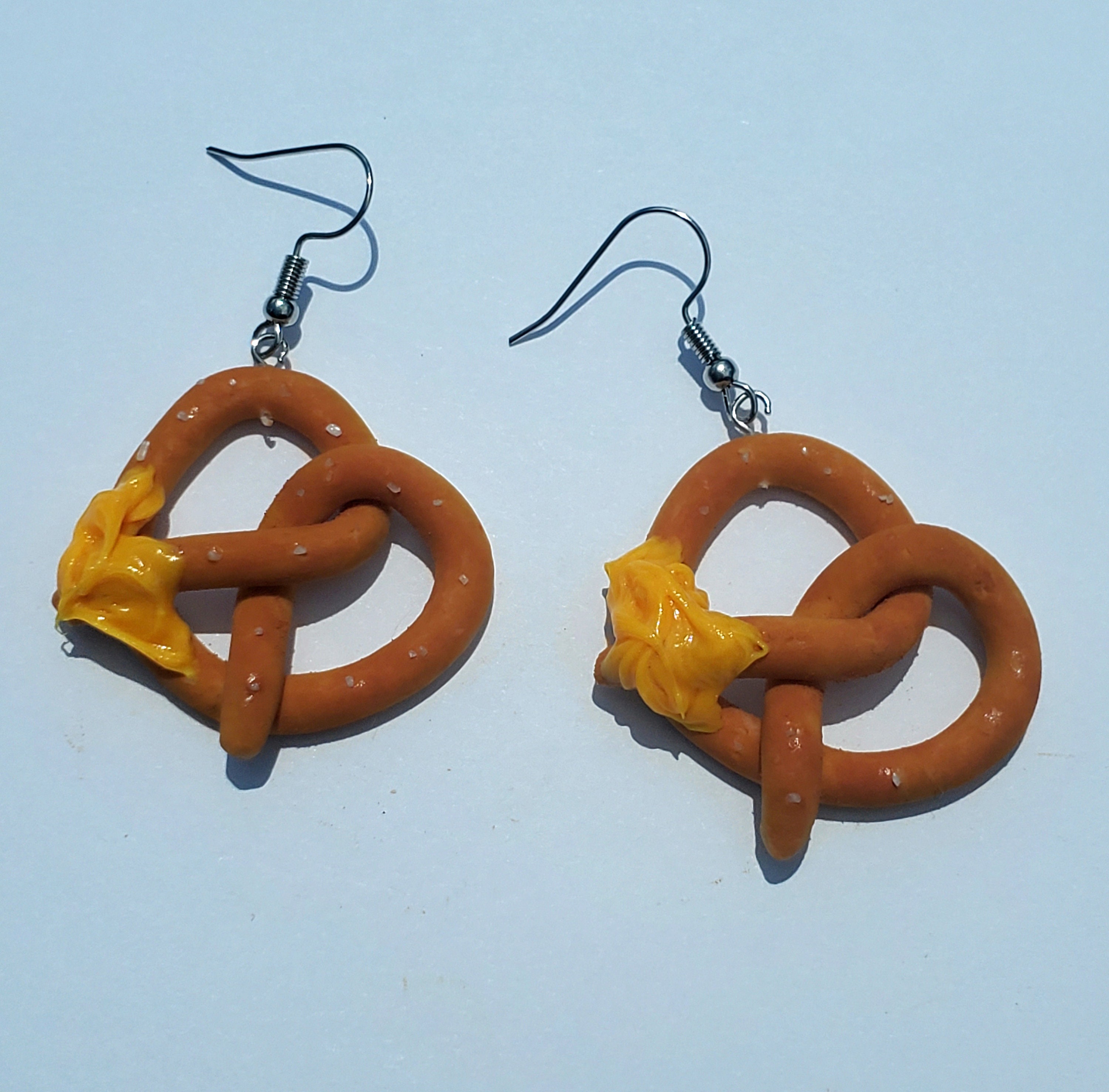 Pretzel Earrings Pretzel With Cheese Earrings Fair Earrings | Etsy