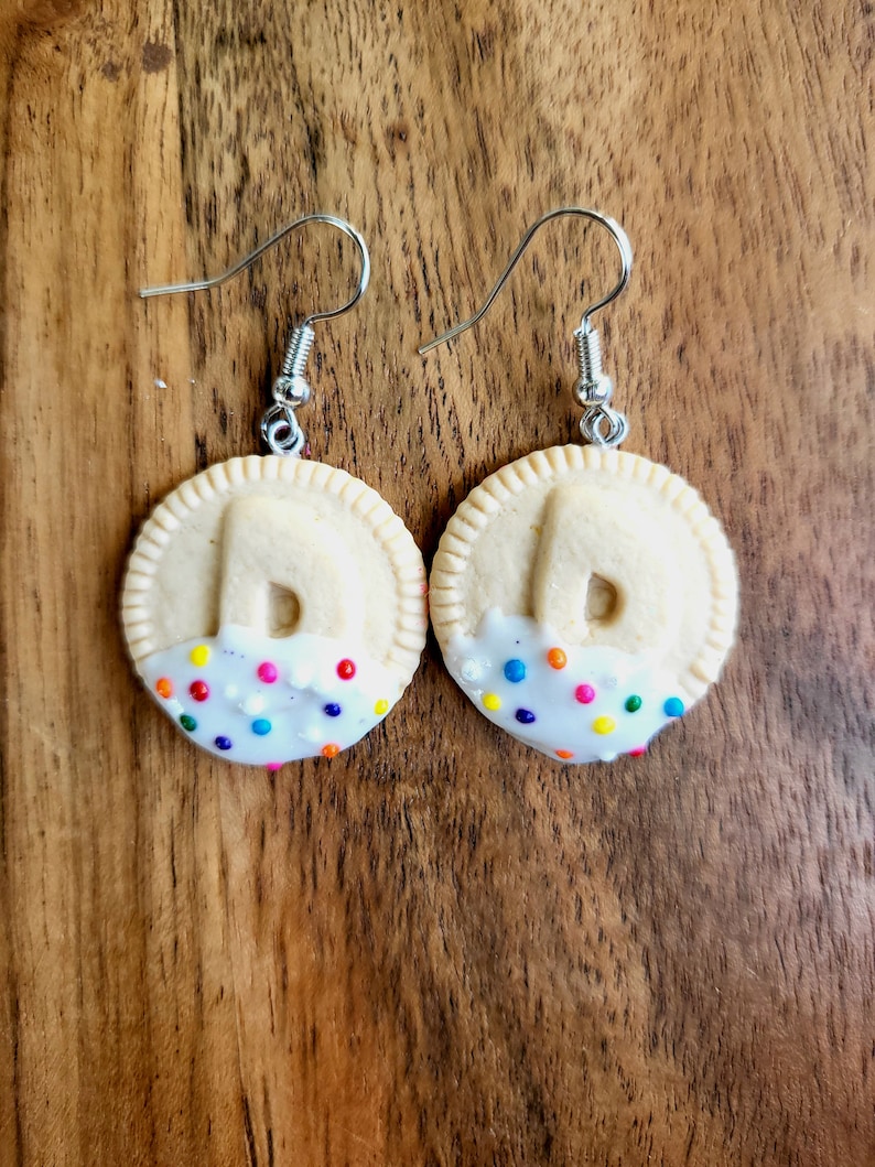 Cookie Earrings Icing Earrings Sprinkle Earrings Vanilla - Etsy