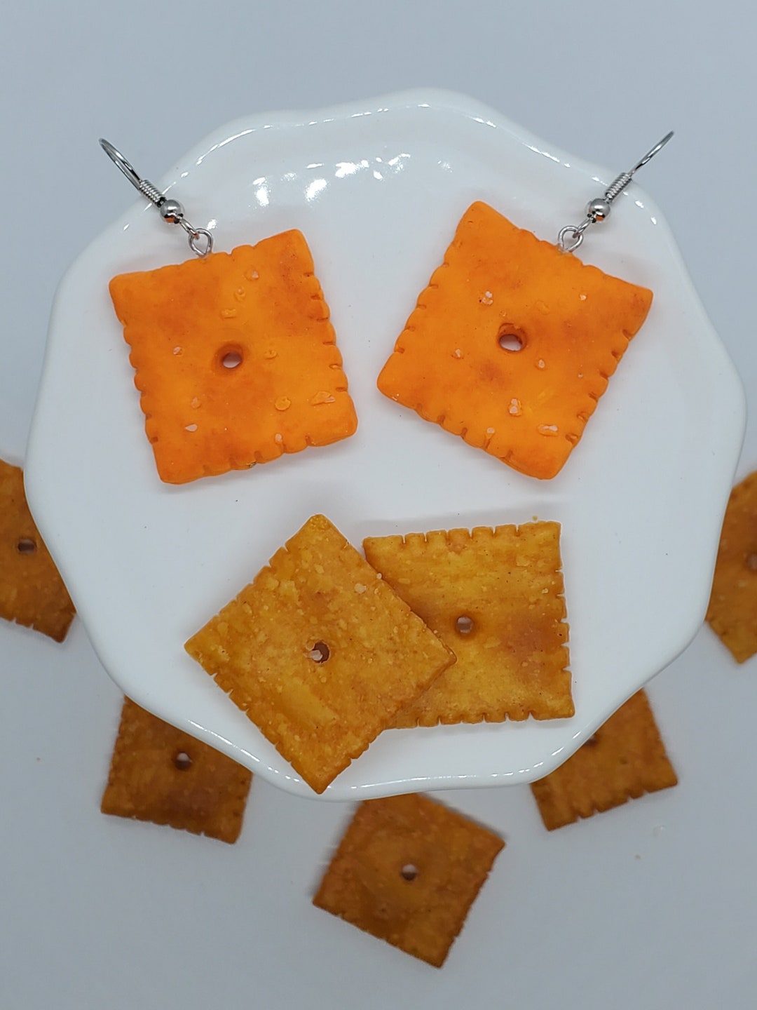 Cheese Cracker, Earrings, Cheese Earrings, Cracker Earrings, Chip ...