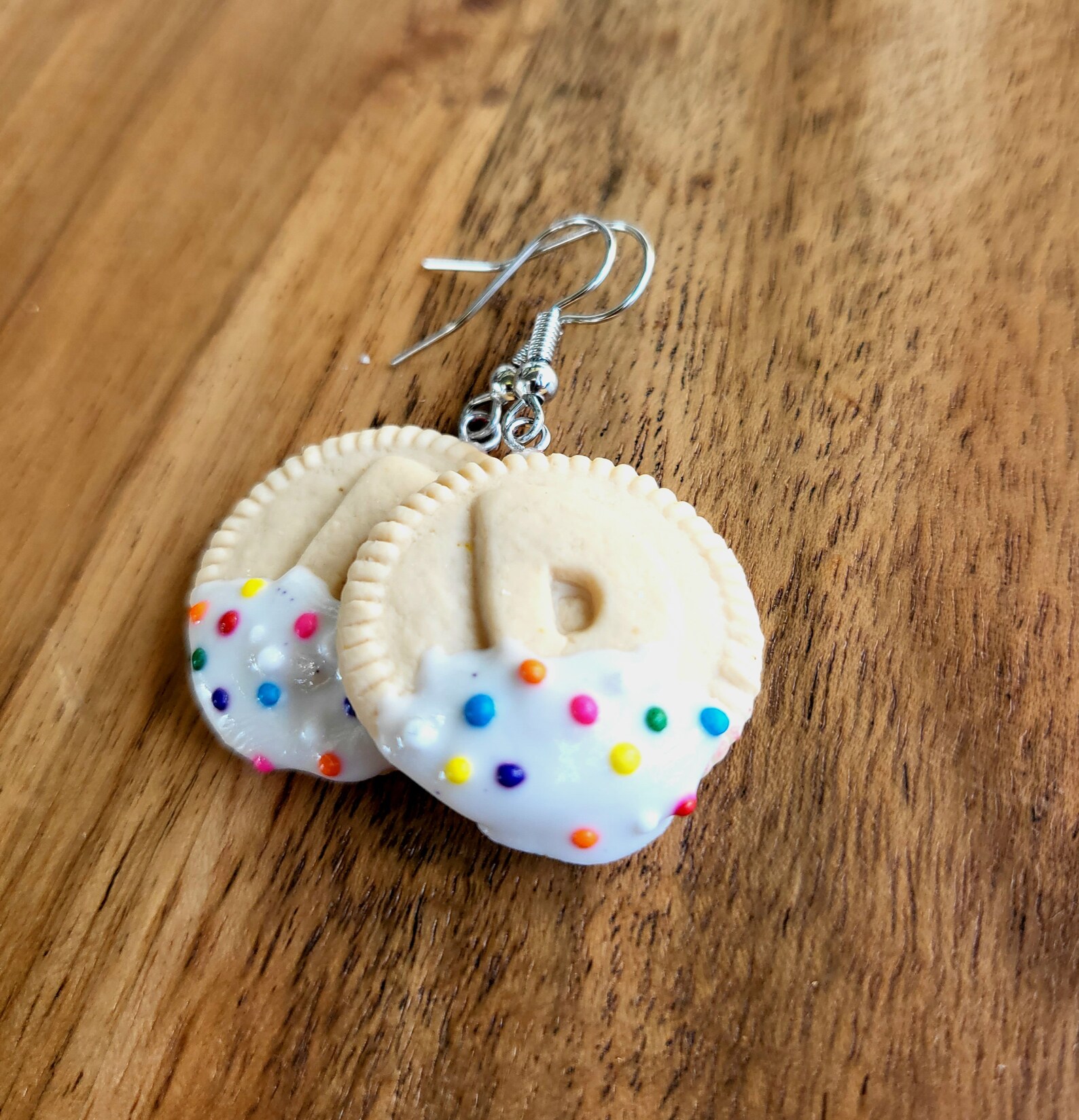Cookie Earrings Icing Earrings Sprinkle Earrings Vanilla - Etsy