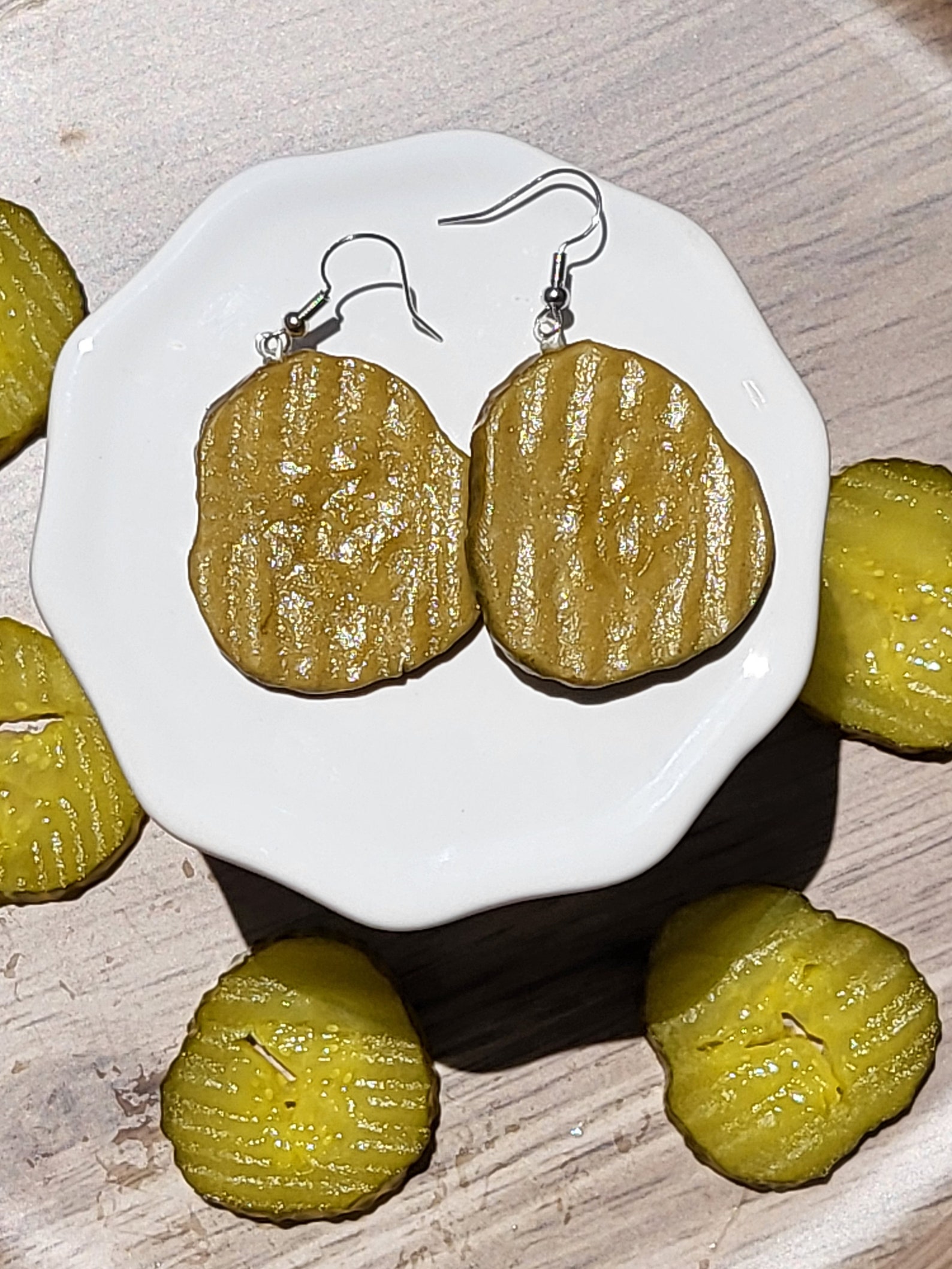Pickle Earrings Dill Pickle Earrings BBQ Earrings Snack - Etsy