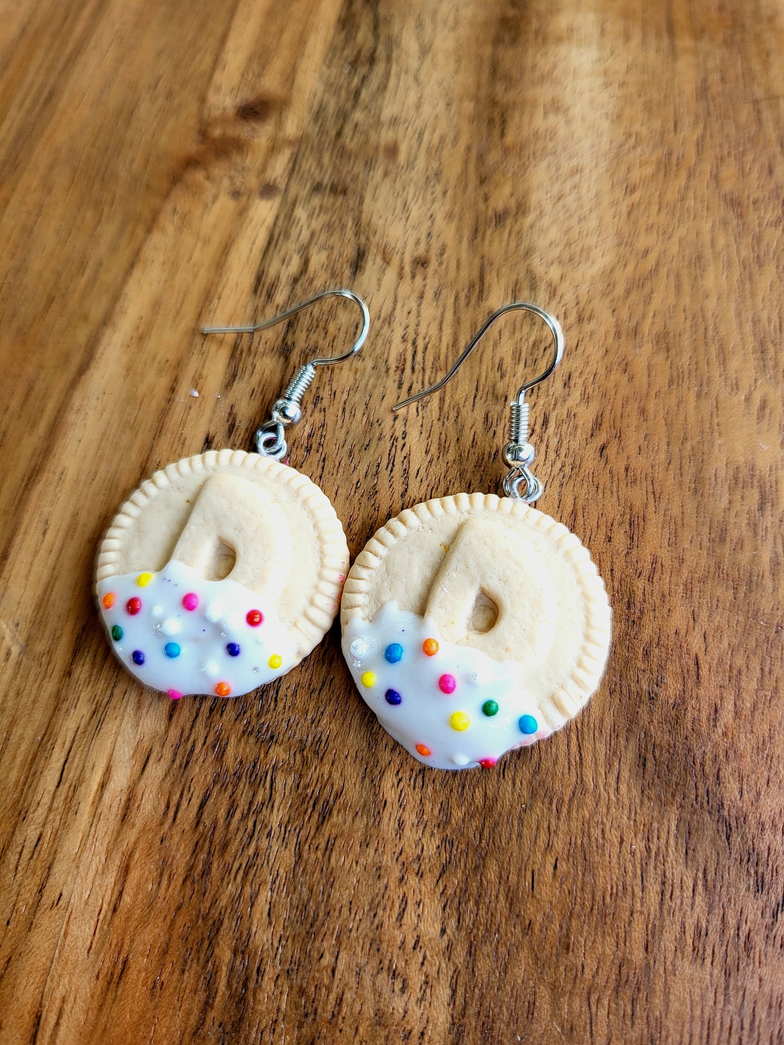 Cookie Earrings Icing Earrings Sprinkle Earrings Vanilla - Etsy