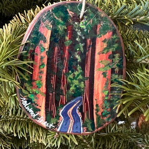 Redwood National Park Wood Slice Ornament - Etsy