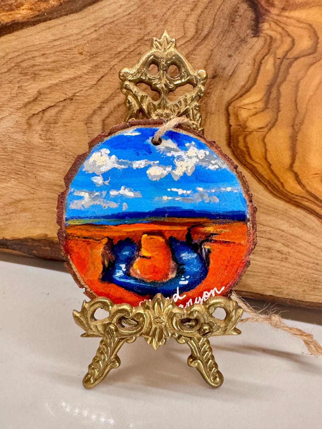 Grand Canyon Horseshoe Bend Wood Slice Ornament - Etsy