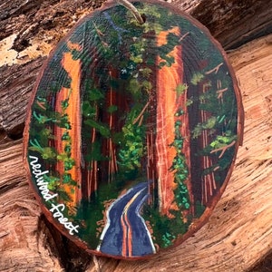 Redwood National Park Wood Slice Ornament - Etsy