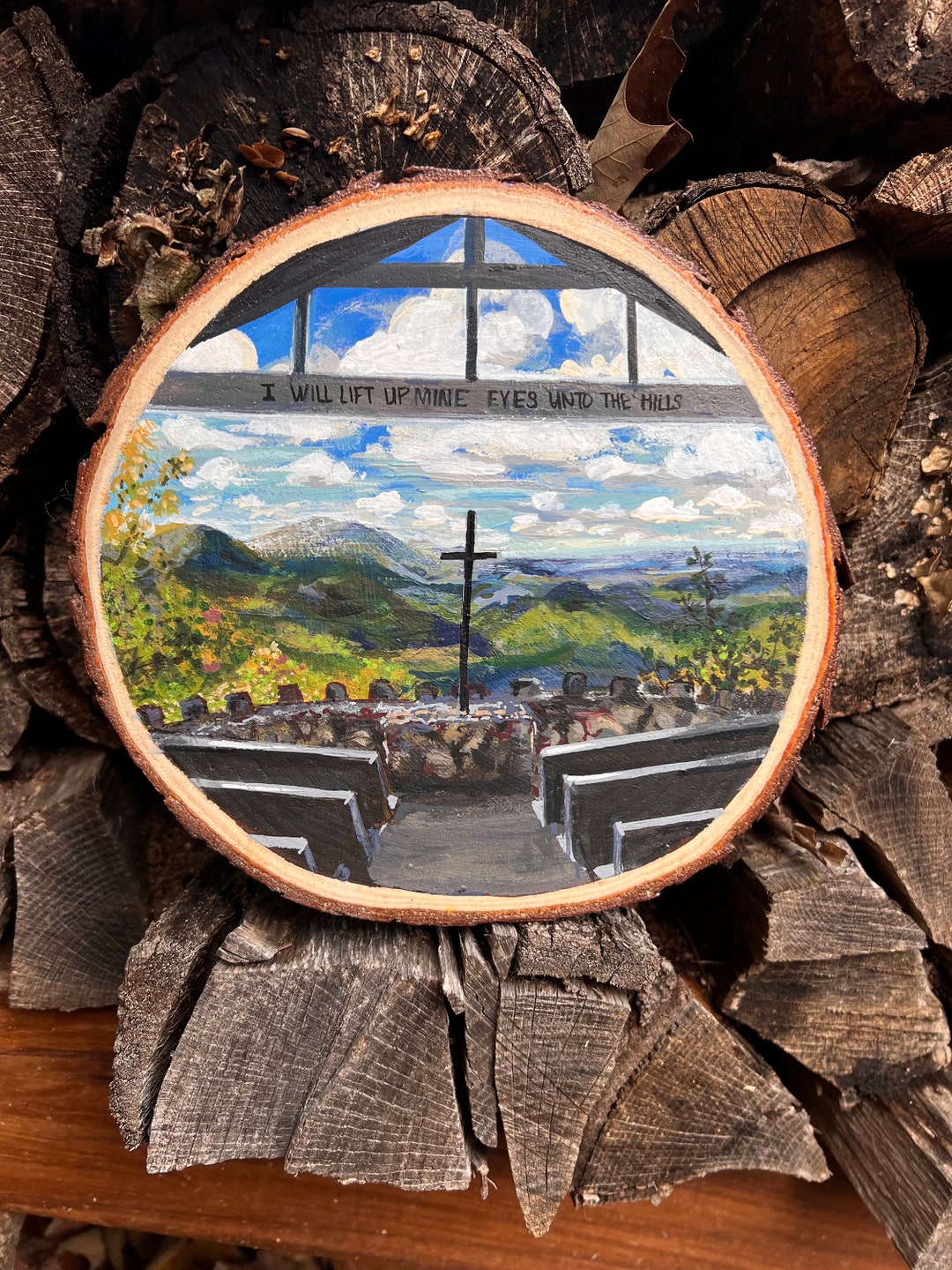 Pretty Place Chapel, SC Wood Slice Painting - Etsy