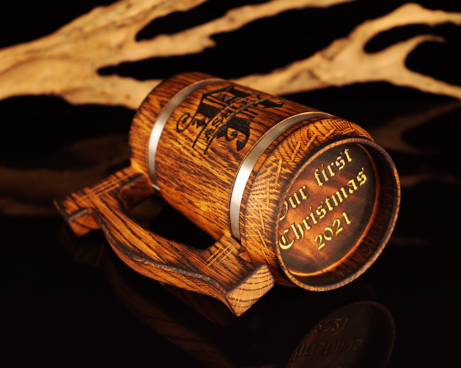 Personalized Beer Mug Wooden Tankard Groomsmen Gift Wedding - Etsy