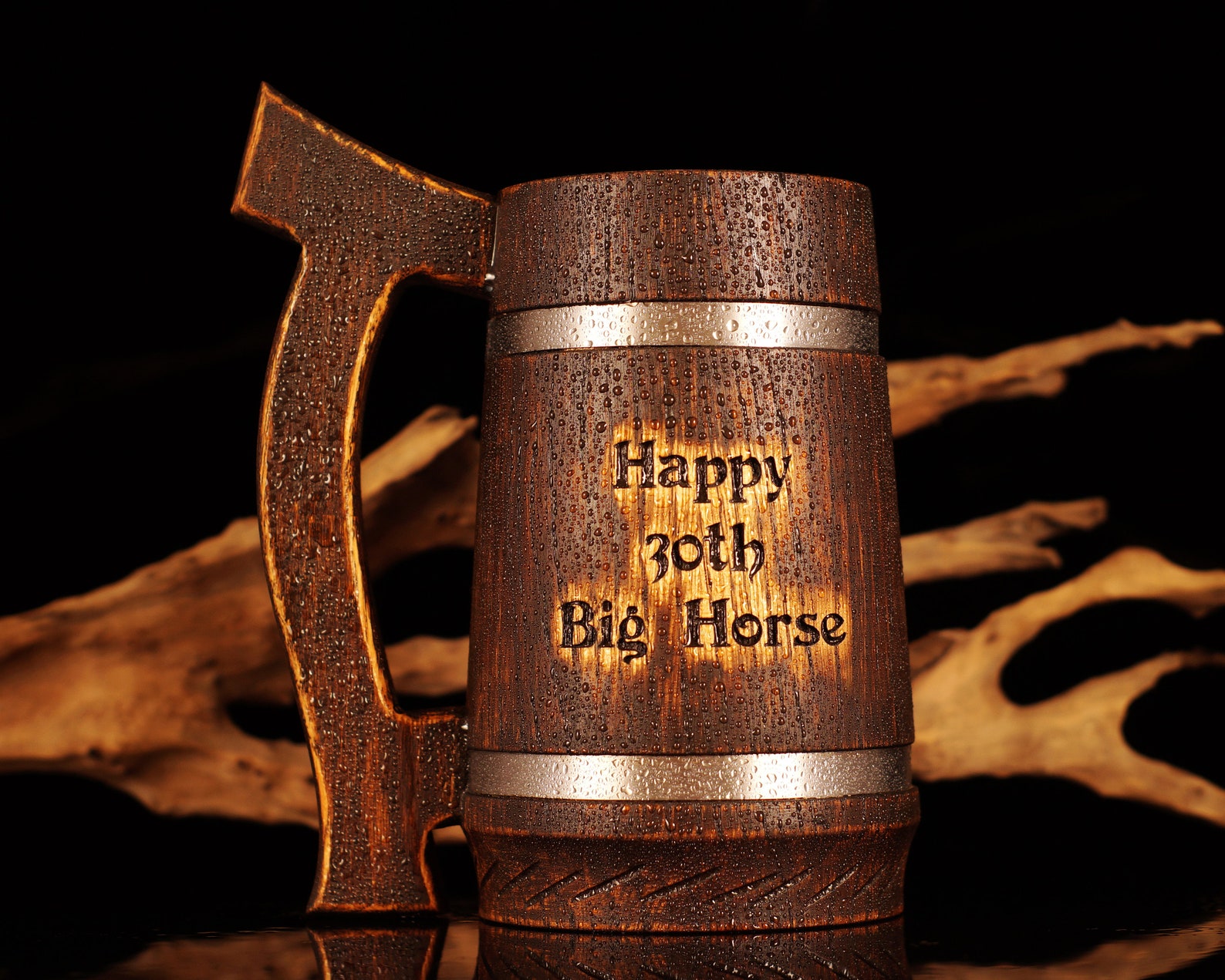 Personalized Beer Mug Wooden Tankard Groomsmen Gift Wedding - Etsy