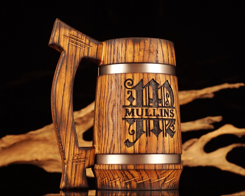 Personalized Beer Mug Wooden Tankard Groomsmen Gift Wedding - Etsy