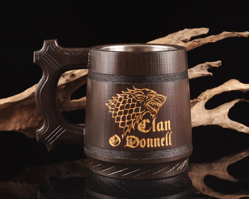 Personalized Beer Mug Groomsmen Gift Wooden Tankard | Etsy