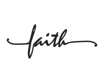 Faith Cursive Metal Wall Art | Etsy