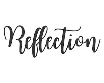 Reflection Cursive | Etsy