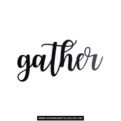 Gather Sign Personalized Metal Art Décor Fall Thanksgiving | Etsy