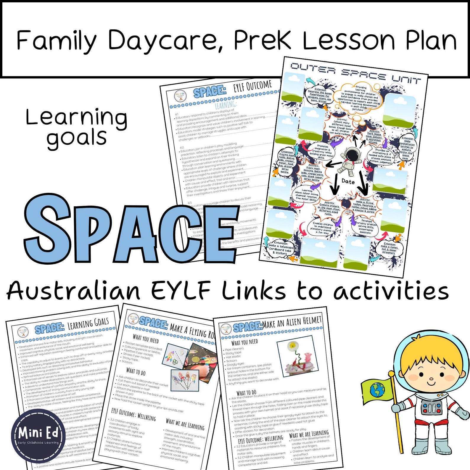 Exploring Space: Canva-editable Template..eylf Unit Study..family ...