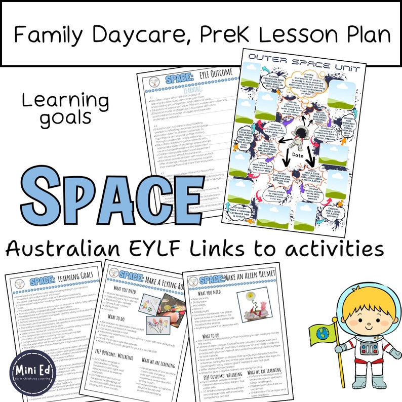 Exploring Space: Canva-editable Template..eylf Unit Study..family ...