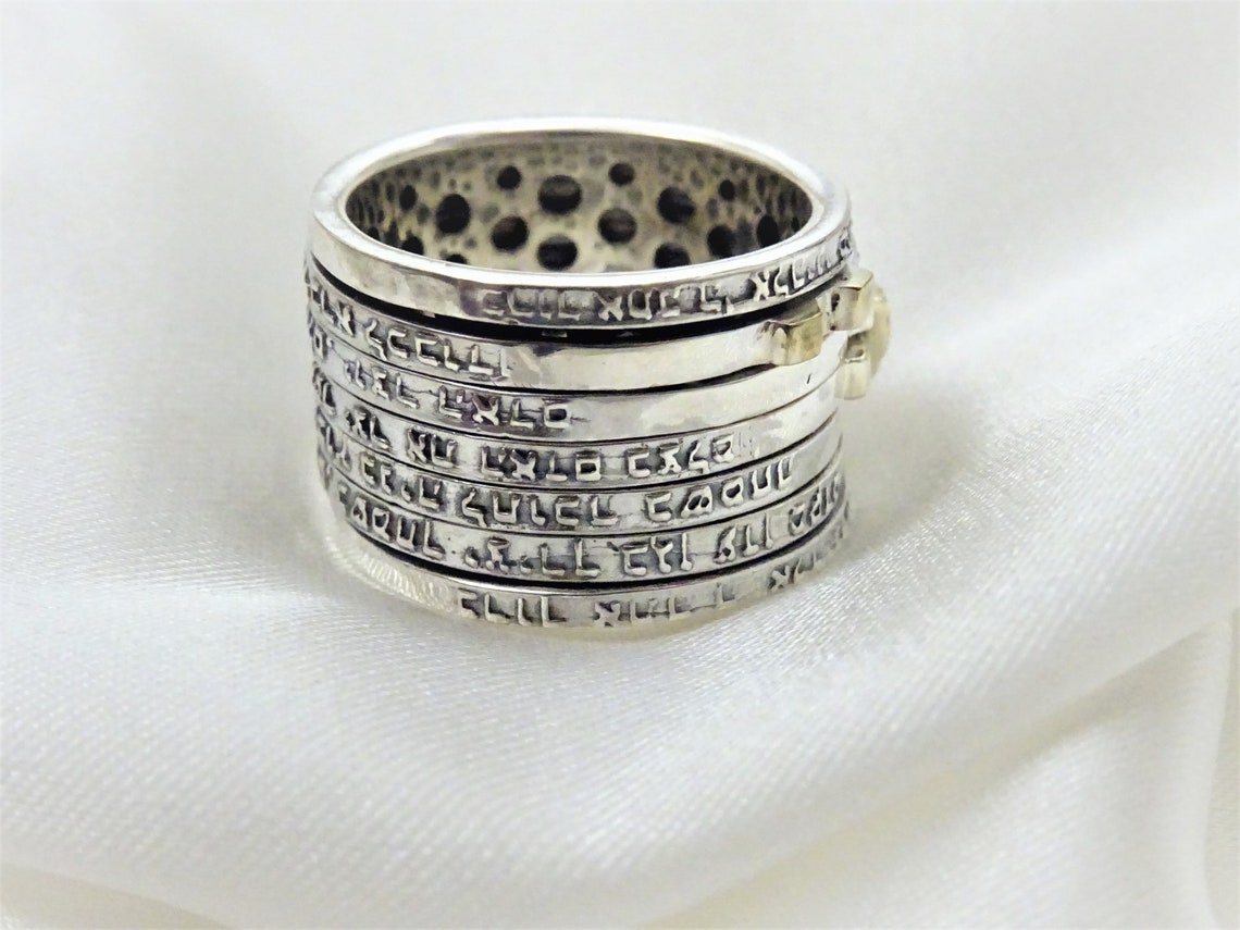 Seven Day Ring 7 Blessings Ring Jewish Blessing Ring Custom | Etsy