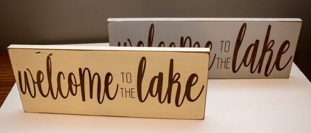 Welcome to the Lake Wood Sign/welcome Sign/lake Decor/lake House Decor ...