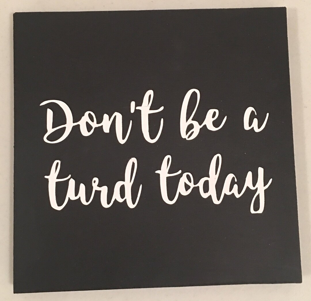 Don't Be A Turd Today Sign/Cute Bathroom Sign/Bath Sign/Funny Bath Sign ...