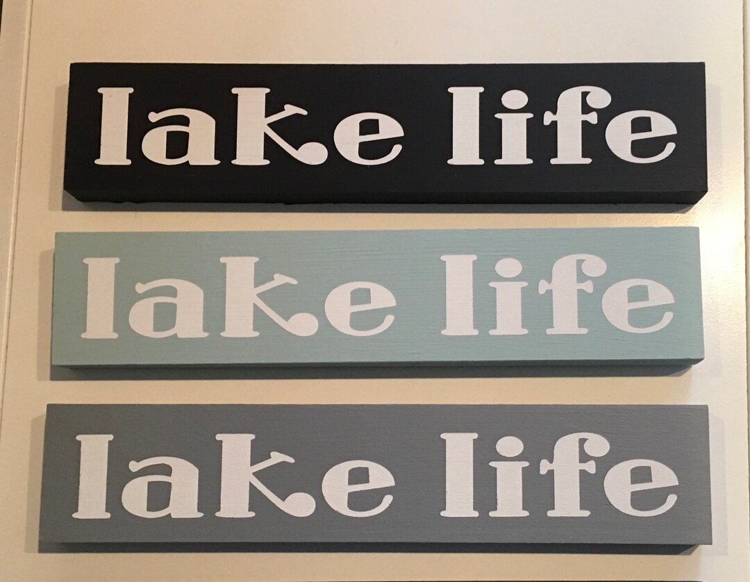 Lake Life Sign/lake Decor/lake House Decor/wood Lake Sign/lake Sign ...