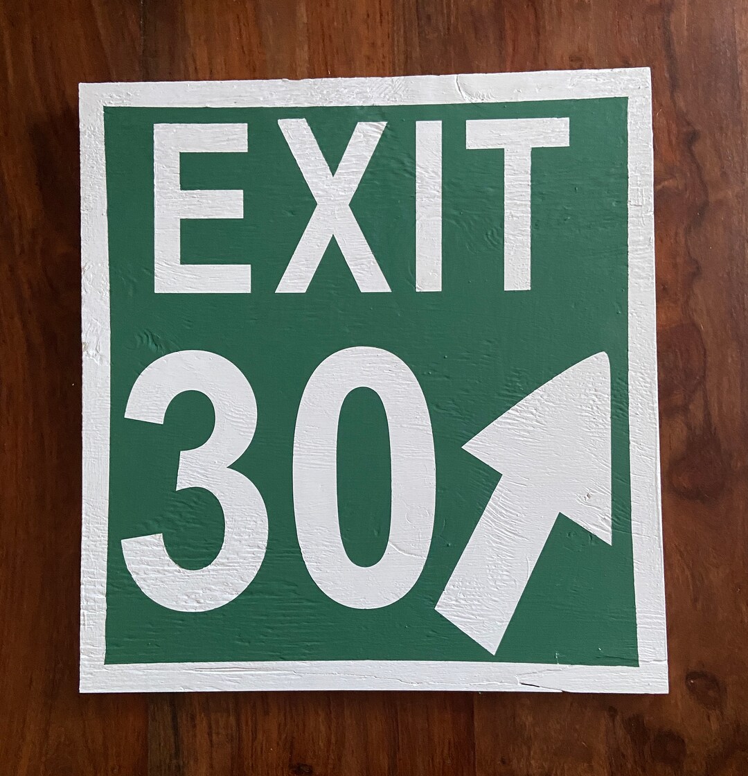 Exit 30 Wood Sign/sister Lakes I-94 Exit Sign/lake Decor/wood Exit Sign ...