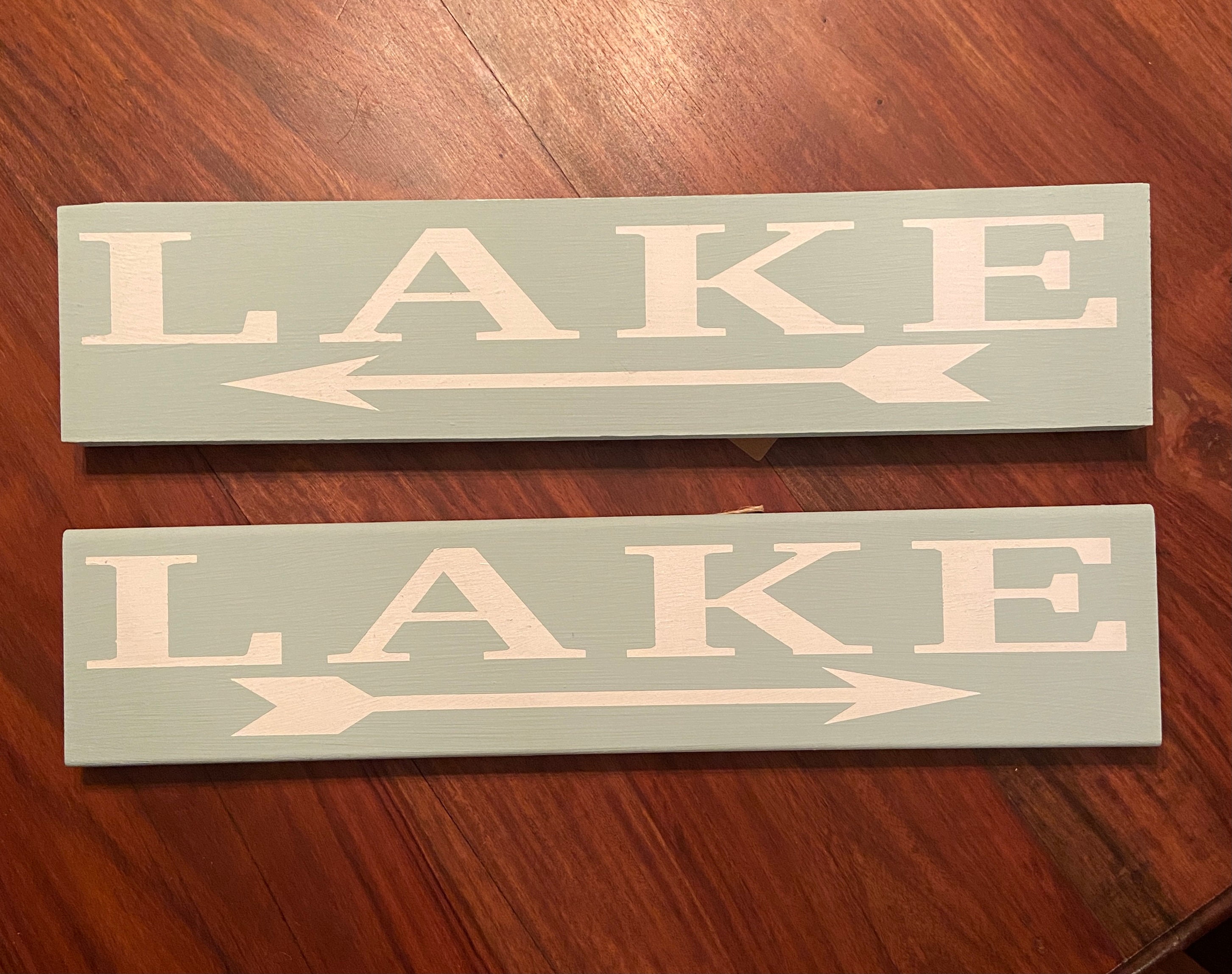 Lake Arrow Wood Sign/lake Arrow Sign/lake Arrow Left/lake Sign W ...