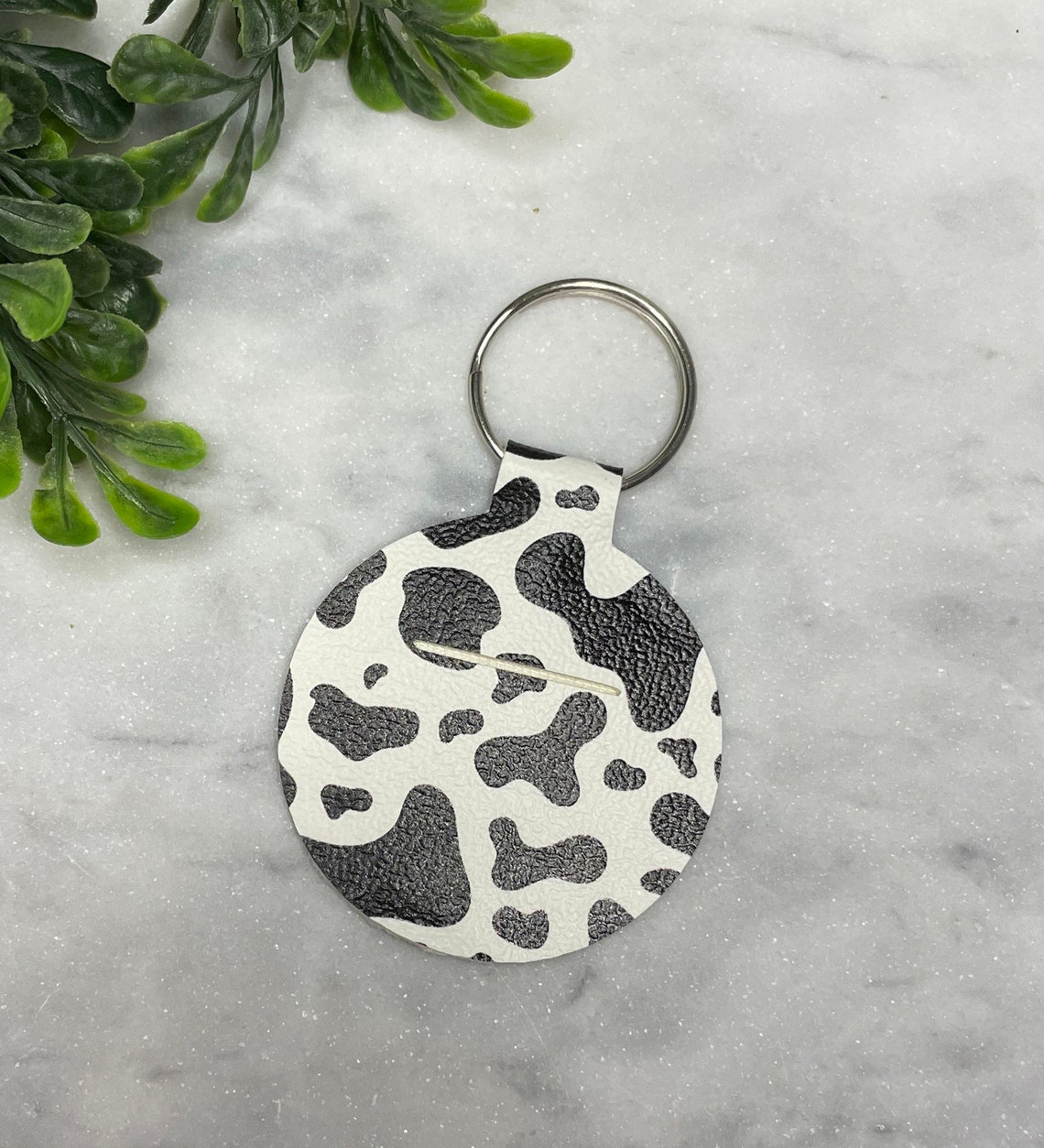 Cow Print Keychain Accessories, Cow Print Keyfob, Cow Print Coin Holder ...