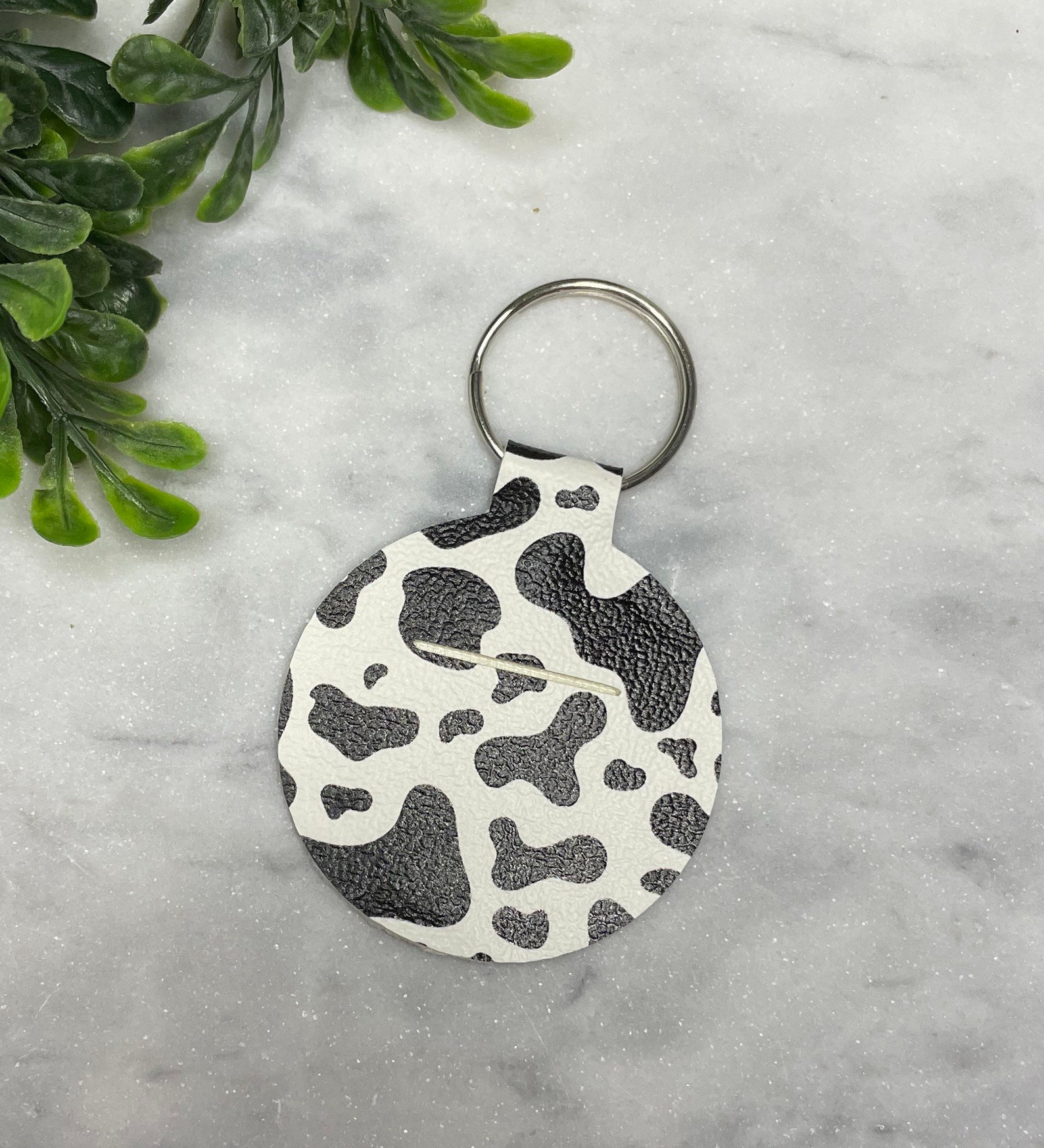 Cow Print Keychain Accessories, Cow Print Keyfob, Cow Print Coin Holder ...
