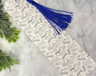 Boy Coloring Bookmark - Etsy