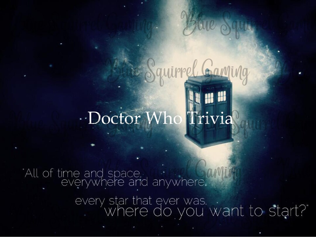 Trivia Night Slide Deck Illustrated Doctor Who Trivia 10 Questions ...
