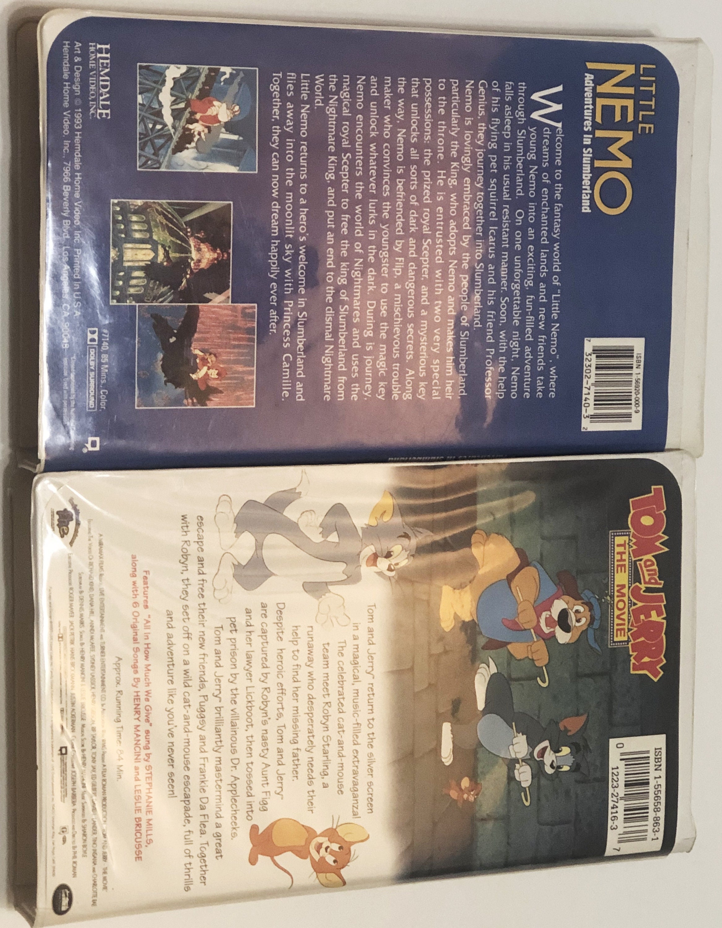 Tom & Jerry Little Nemo Clamshell VHS Tapes - Etsy
