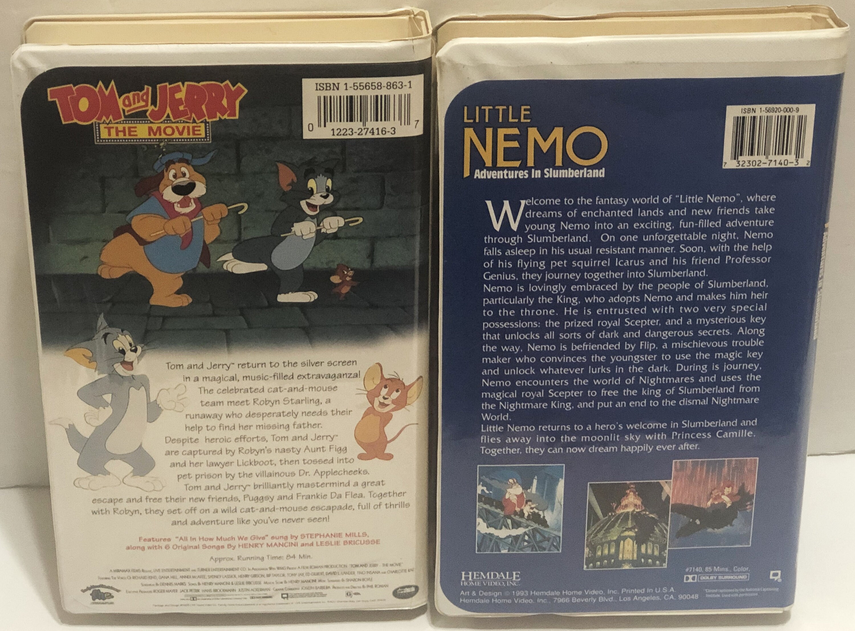 Tom & Jerry Little Nemo Clamshell VHS Tapes - Etsy