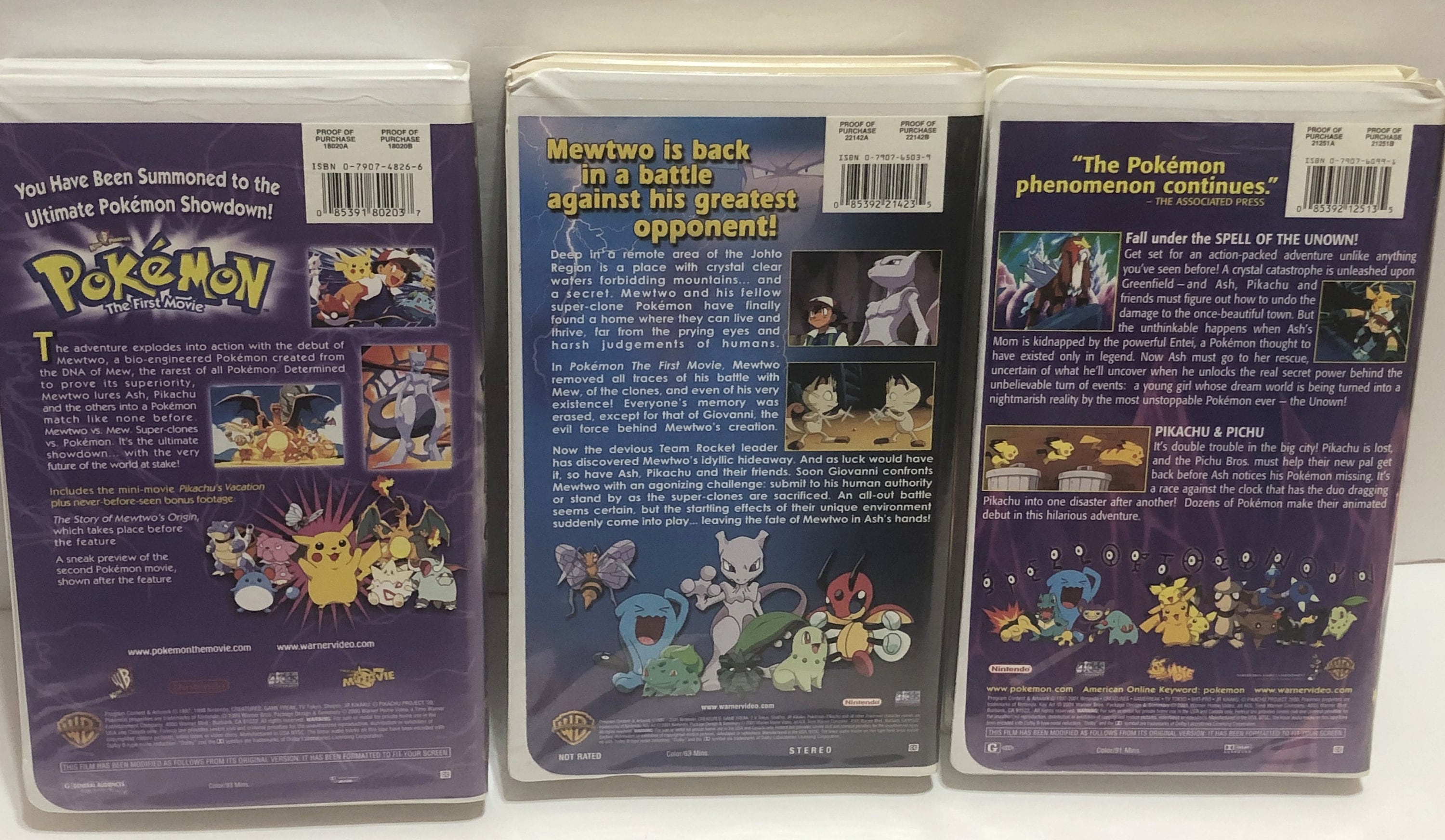 3 Pokemon Clamshell VHS Movies - Etsy