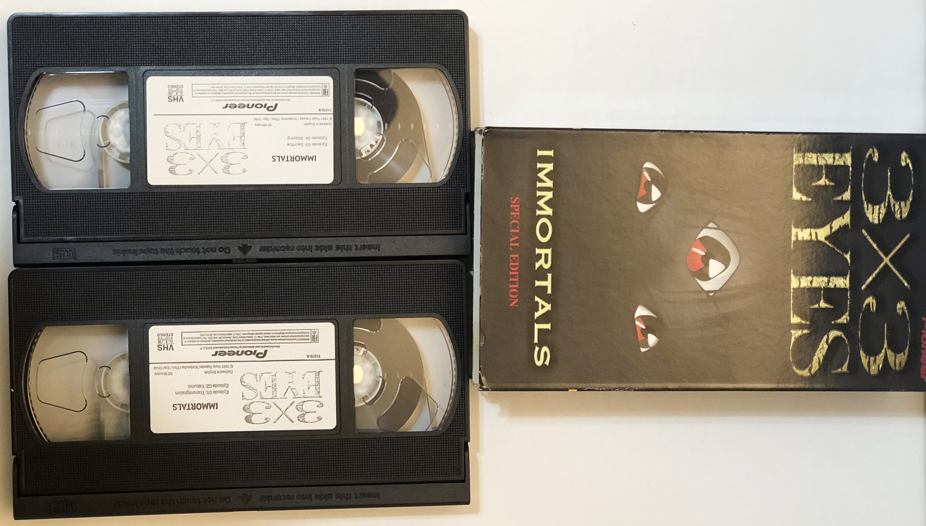 3X3 EYES Special Editions VHS Tapes Immortals Divine Demon - Etsy