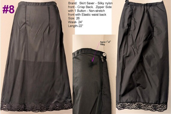 Vintage Black Half Slip - Choice of Brands Sizes an… - Gem