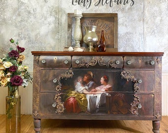 Hand Painted Dresser - Etsy