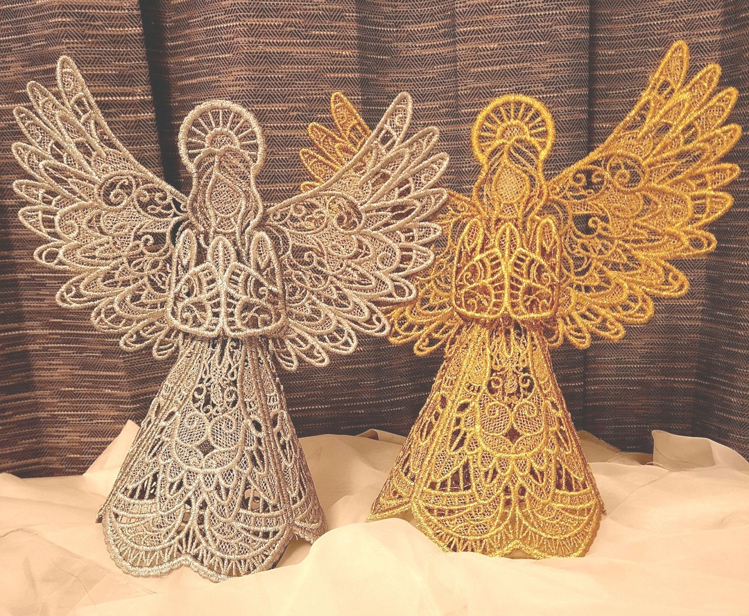 Embroidered Lace Medium Angel - Etsy